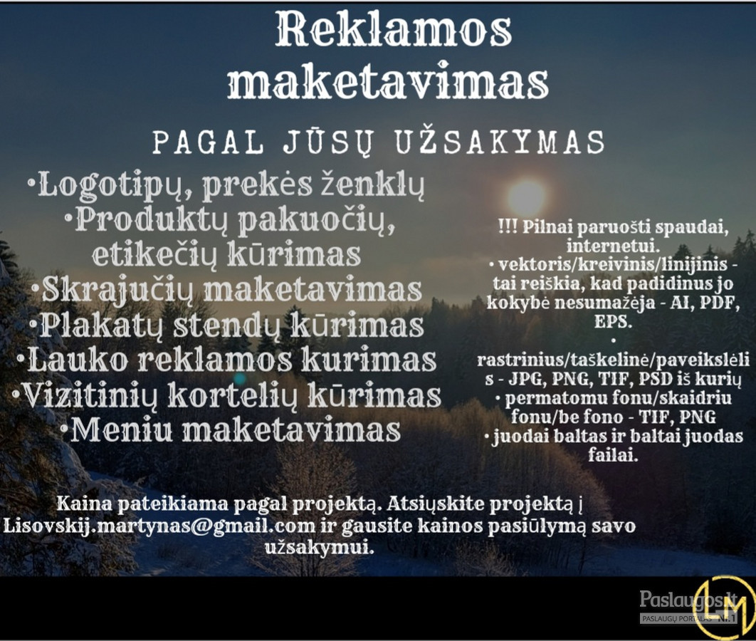 Reklamos Kurimas Maketavimas - Šiauliai / Martynas Lisovskij ...