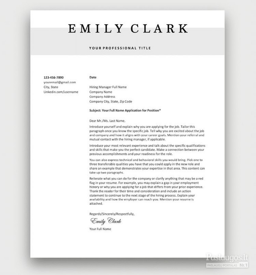 Cv rašymas, motyvacinio laiško rašymas - Klaipėda / Kickstart CV ...