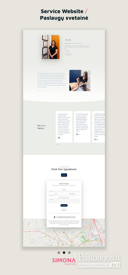 Simona Design Studio Klaipėda Įmonės firminis stilius/vizualinis identitetas, Web dizainas Darbų ...