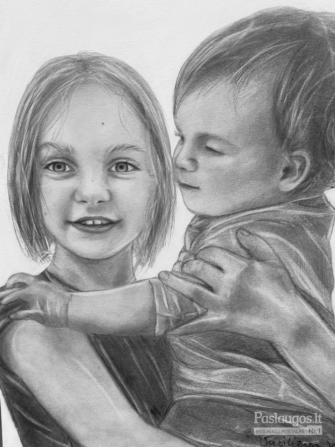 Portretų piešimas iš nuotraukų - Vilnius / E.V. portretai - Paslaugos ...