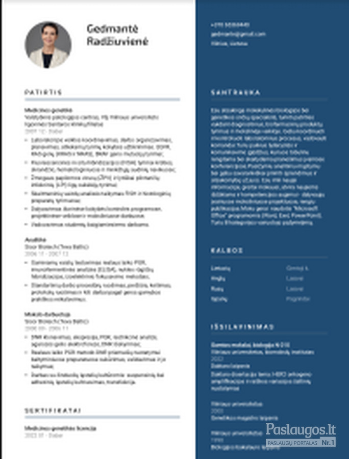 Cv ir Motyvacinių Laiškų Rašymas per 1 d., Linkedin kūrimas - Klaipėda ...