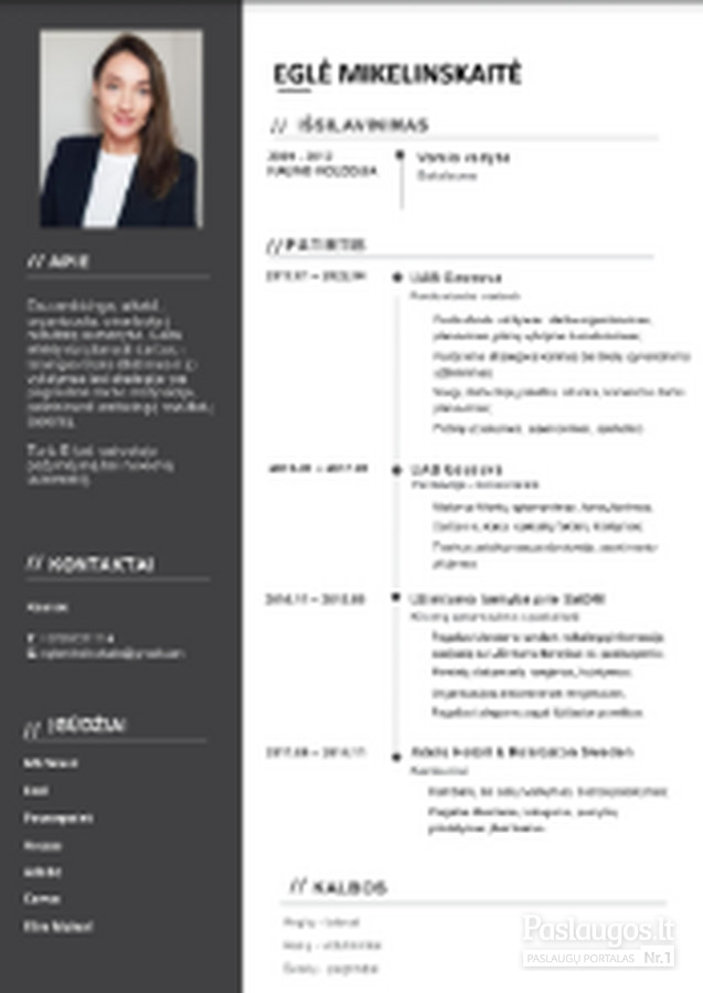 Greta Narkutė Klaipėda Profesionalaus Cv rašymas, personalo paieška ...