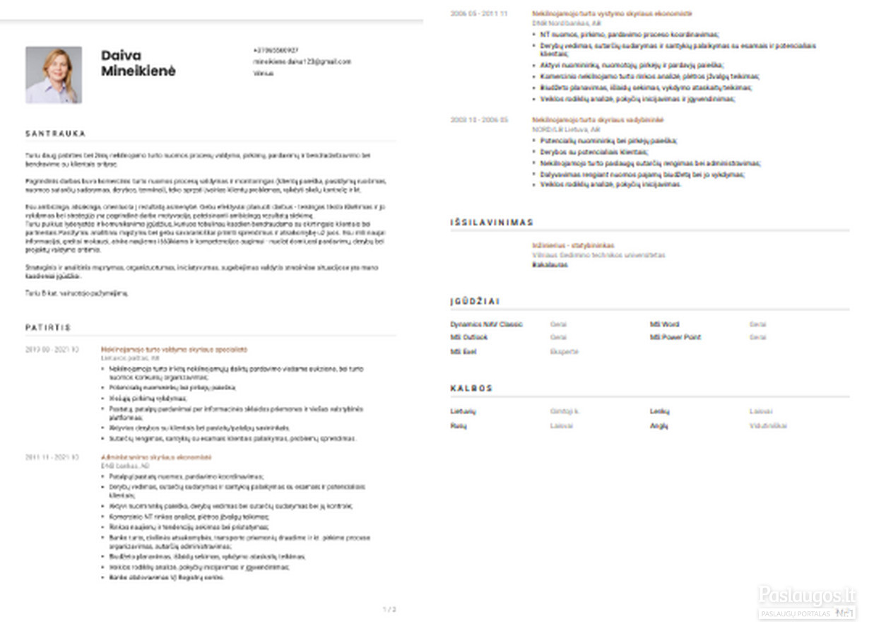 Cv ir Motyvacinių Laiškų Rašymas per 1 d., Linkedin kūrimas - Klaipėda ...