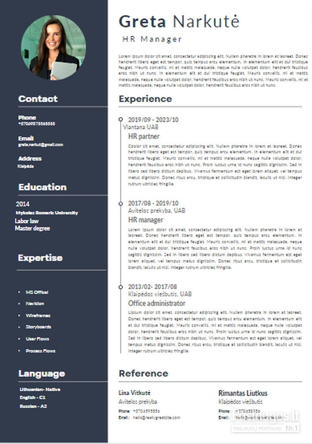 Cv ir Motyvacinių Laiškų Rašymas per 1 d., Linkedin kūrimas - Klaipėda ...