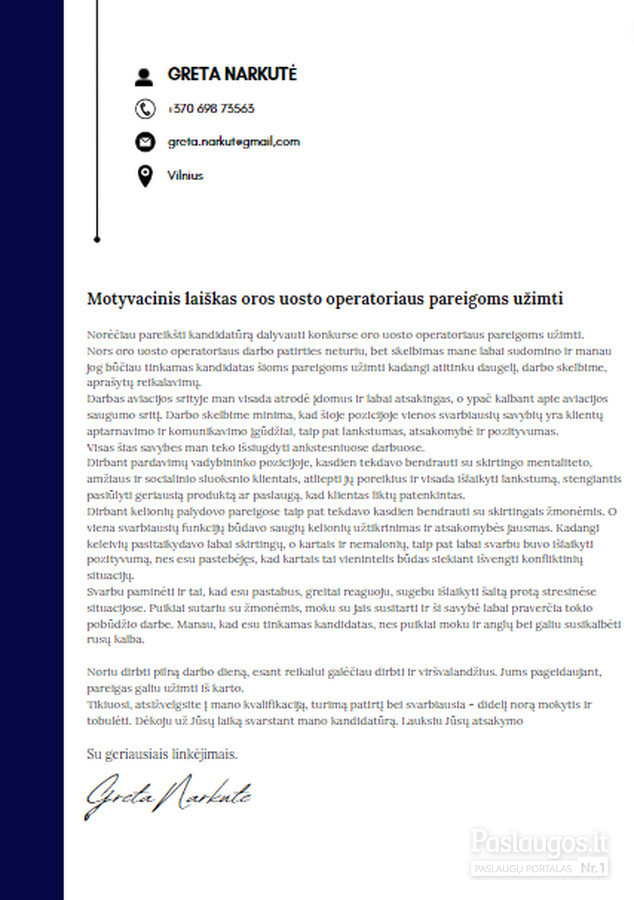 Cv ir Motyvacinių Laiškų Rašymas per 1 d., Linkedin kūrimas - Klaipėda ...