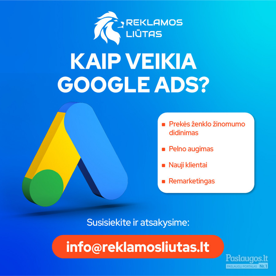 Reklamos Liūtas Vilnius Facebook + Instagram reklama / Google Ads ...