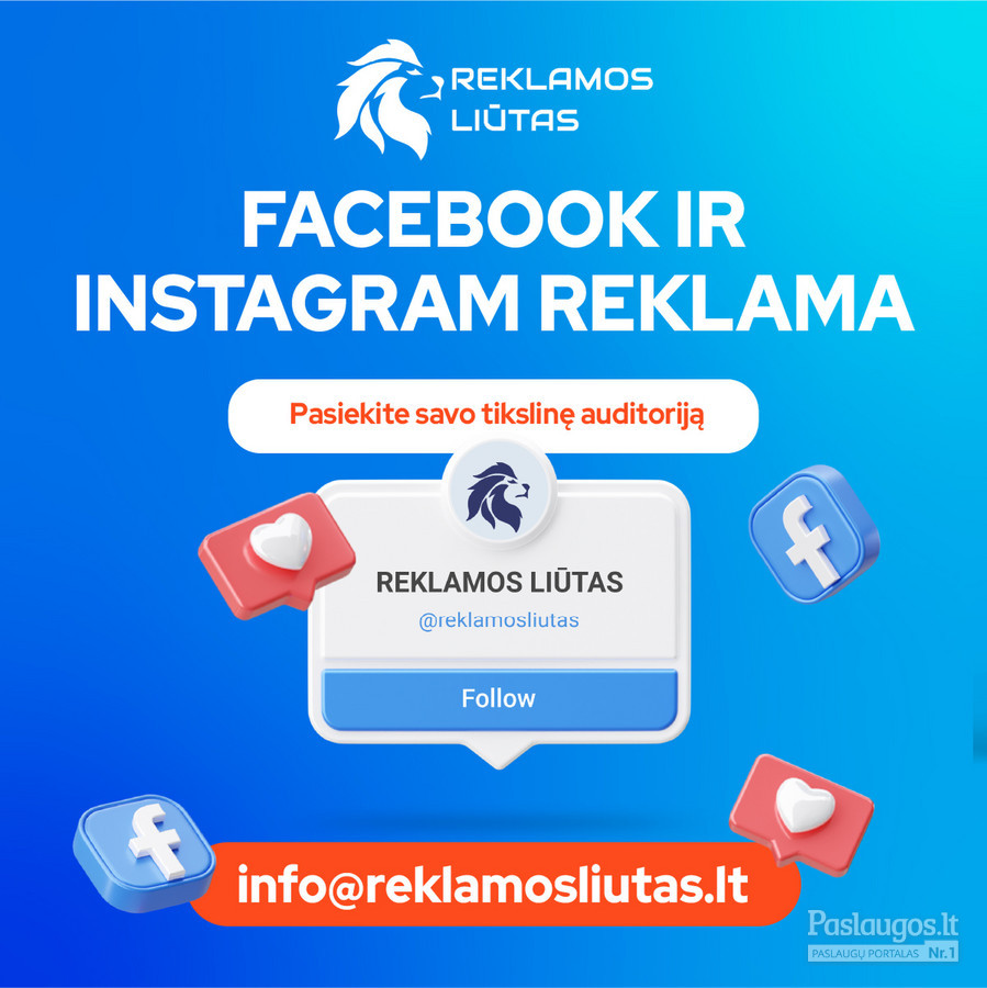 Reklamos Liūtas Vilnius Facebook + Instagram reklama / Google Ads ...