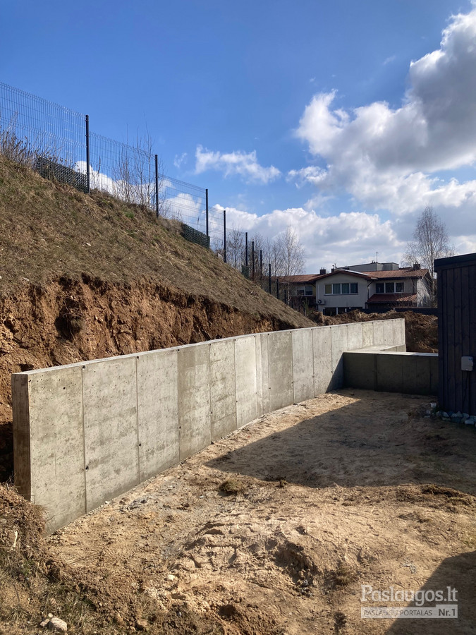 Stiprus betonas Vilnius Betonavimo darbai, atraminės sienelės, pamatų ...