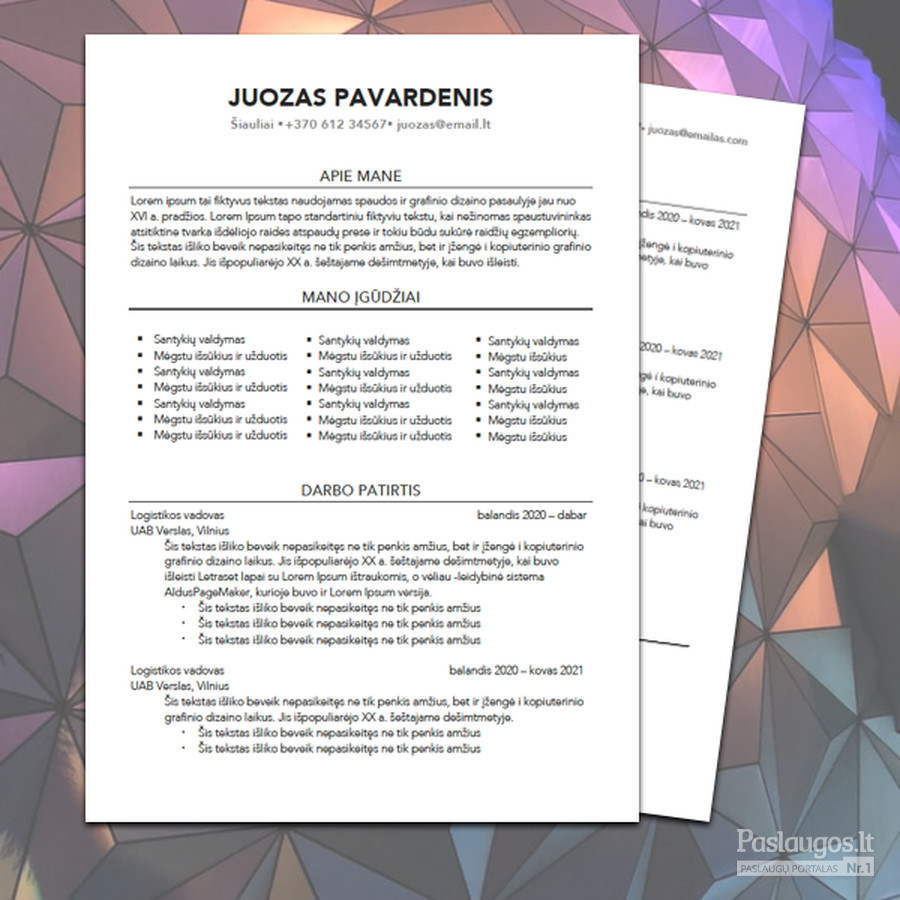 Cv motyvacinio laiško rašymas, vertimas, rašymas ! Lt ! En ! - Vilnius ...